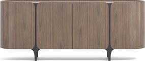 Komoda Sileno 200 cm ořech/černá