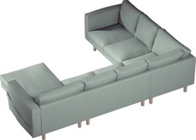 Potah na pohovku IKEA Norsborg rohová, 5-místná se šezlongem barva zelená látka pletený vzor