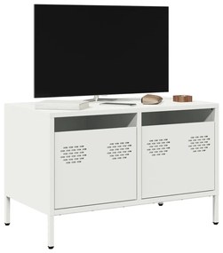 TV skříňka bílá 68 x 39 x 43,5 cm ocel válcovaná za studena