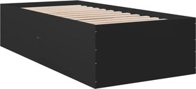 Rám postele černý 75 x 190 cm kompozitní dřevo 3280980