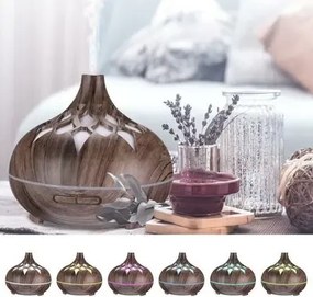 SIXTOL Palm šedé dřevo / Aroma difuzer / 500ml / 12 W / Automatické vy