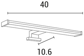 LED Koupelnové osvětlení zrcadla LED/8W/230V 3000K 40 cm IP44 chrom