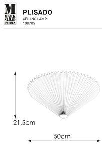 Markslöjd 108705 - Stropní svítidlo PLISADO 3xE14/40W/230V pr. 50 cm béžová