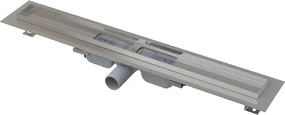 Alca - Sprchový žlab Low, 85 cm, s okrajem pro perforovaný rošt, nerez APZ101-850
