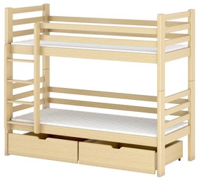 Dětská postel 90 cm Paul (s roštem a úl. prostorem) (borovice). 1013489