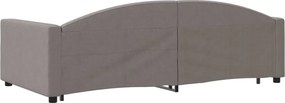 Válenda s přistýlkou taupe 100 x 200 cm textil 3197196