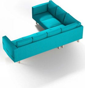 Potah na pohovku IKEA Norsborg rohová 5-místná barva modrá látka pletený vzor