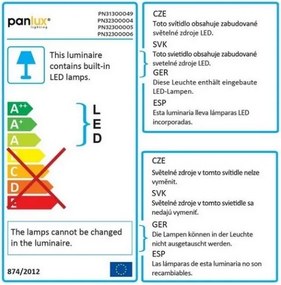 Svítidlo Panlux ZEUS LED přisazené stropní a nástěnné kruhové 16W PN31300049 neutrální bílá 4000K