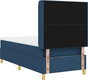 Postel s boxspringem s čelo Modrá 100 x 200 cm textil 3341825