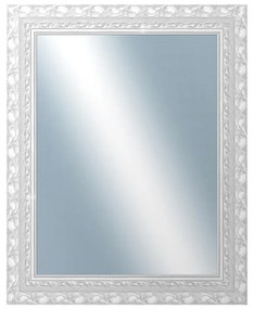 DANTIK - Zarámované zrcadlo - rozměr s rámem cca 80x100 cm z lišty ROKOKO stříbrná házená (2881)