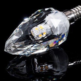 Dekorační LED žárovka E14 neutrální 4000k 4w 500 lm crystal svíčka