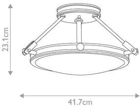 Hinkley HK-COLLIER-SF-S-BX - Přisazený lustr COLLIER 3xE14/40W/230V pr. 41,7 cm