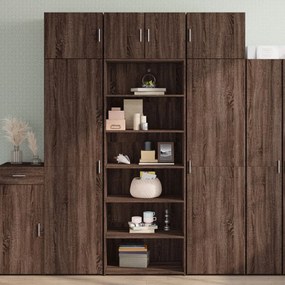 Skříň highboard hnědý dub 70 x 41 x 185 cm kompozitní dřevo