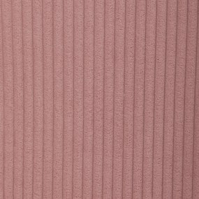 Jídelní židle BLAIR - růžový manšestr / černé kovové nohy
