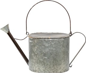 Dekorační plechová ptačí budka ve tvaru konve - 48*20*28/40 cm