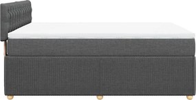 Box spring postel s matrací tmavě šedá 140x200 cm textil 3289787