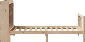 Postel s knihovnou bez matrace 90 x 190 cm masivní borovice 3321729