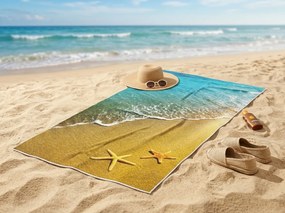 Rychleschnoucí XL plážová osuška SOLMARE barevná 100 x 180 cm, 100% mikrovlákno