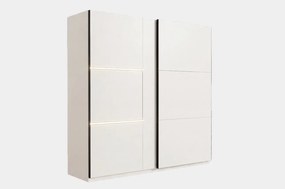 Stolar Posuvná šatní skříň Tokyo 200 kašmír | kašmír | LED