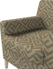 Potah na křeslo IKEA Karlstad barva béžová látka pletený vzor, vzorované