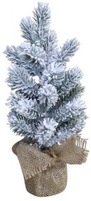 Zasněžený vánoční stromek v jutě Fleur Fir Snow - 30cm