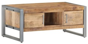 Konferenční stolek 95 x 50 x 40 cm hrubé mangovníkové dřevo - Default Title