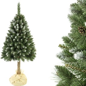 TRENDIE Vánoční stromek Borovice diamantová se šiškou na pníku 160 cm