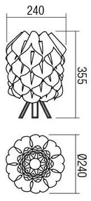 Redo 01-1523 - Stolní lampa INBO 1xE27/28W/230V bílá