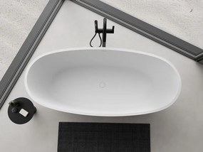 Mexen Torino volně stojící vana z konglomerátu 155 x 78 cm, bílá mat - 57271557800