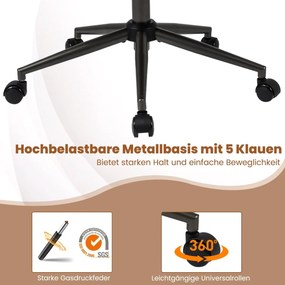 Costway Ergonomická kancelářská židle Stolní počítačová židle s opěrkou hlavy