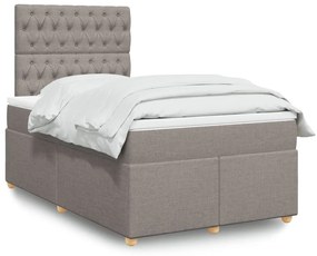 Box spring postel s matrací taupe 120x190 cm textil 3293530