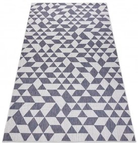 Dywany Łuszczów, Kusový koberec Sion Sisal Triangles 22373 ecru/blue-pink – na ven i na doma, 120x170, vícebarevná, chodba / předsíň