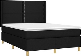Box spring postel s matrací černá 140x200 cm textil 3131915