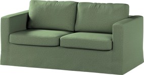 Potah na pohovku IKEA  Karlstad 2-místná , nerozkládací, dlouhý barva zelená látka pletený vzor