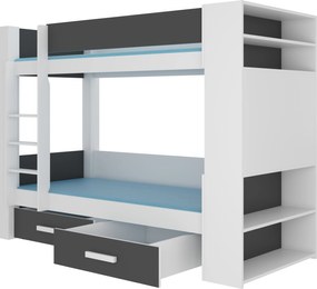 ADRK Furniture Patrová dvoulůžková postel s matracemi GARET 180x80