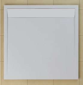 SanSwiss Ila Sprchová vanička čtvercová 100×100 cm bílá Barva krytu  sifonu: Černá WIQ 100 06 04
