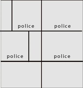 LORIN mo | regál 6 | 90 cm | s policemi a dvířky | PUSH OPEN | kašmír/modrá