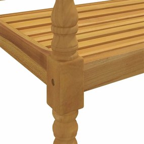 Lavice Batavia s béžovou poduškou 150 cm masivní teakové dřevo 3100829