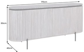 Massive home | Komoda ADLON 170 cm s mramorovou deskou - mangové dřevo