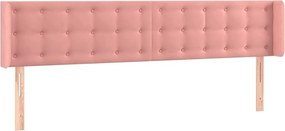 Čelo postele typu ušák růžová 163x16x78/88 cm samet 3119261