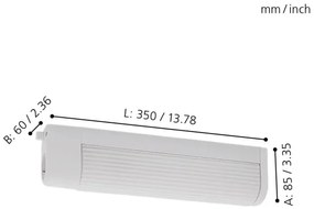 Eglo 94987 - Nástěnné svítidlo BARI 1 2xE14/40W/230V