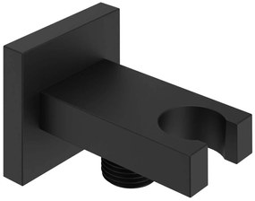 Sapho - Nástěnné kolínko s držákem, matná černá AQ591B