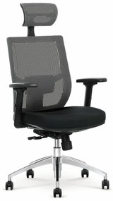 Kancelářská ergonomická židle ADMIRAL — černá / šedá