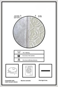 Černé/béžové koupelnové předložky v sadě 2 ks 60x100 cm Oweld – Foutastic