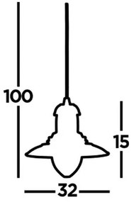 Searchlight 4301AB - Lustr na lanku FISHERMAN 1xE27/60W/230V mosaz