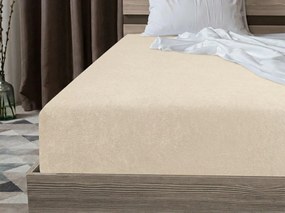 Froté prostěradlo EXCLUSIVE světle béžové 90 x 200 cm