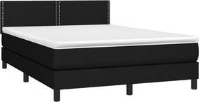 Box spring postel s matrací černá 140 x 190 cm textil 3139971