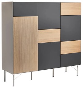 Vysoká komoda v dekoru dubu v antracitovo-přírodní barvě 136x133 cm Edge by Hammel – Hammel Furniture