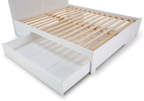 Bílá borovicová dvoulůžková postel Marckeric Gabi 140 x 190 cm