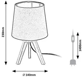 Rabalux LYCHEE noční lampa 2068